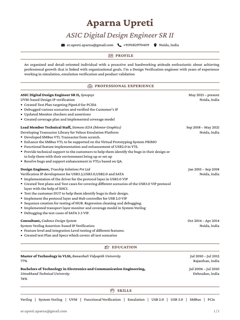 Aparna Upreti Resume | PDF | Electronics | Computer Engineering