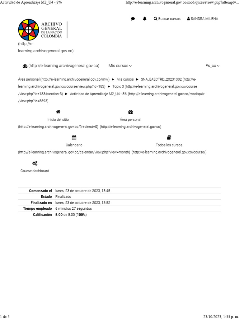 Actividad de Aprendizaje M2 - U4 - 8 | PDF
