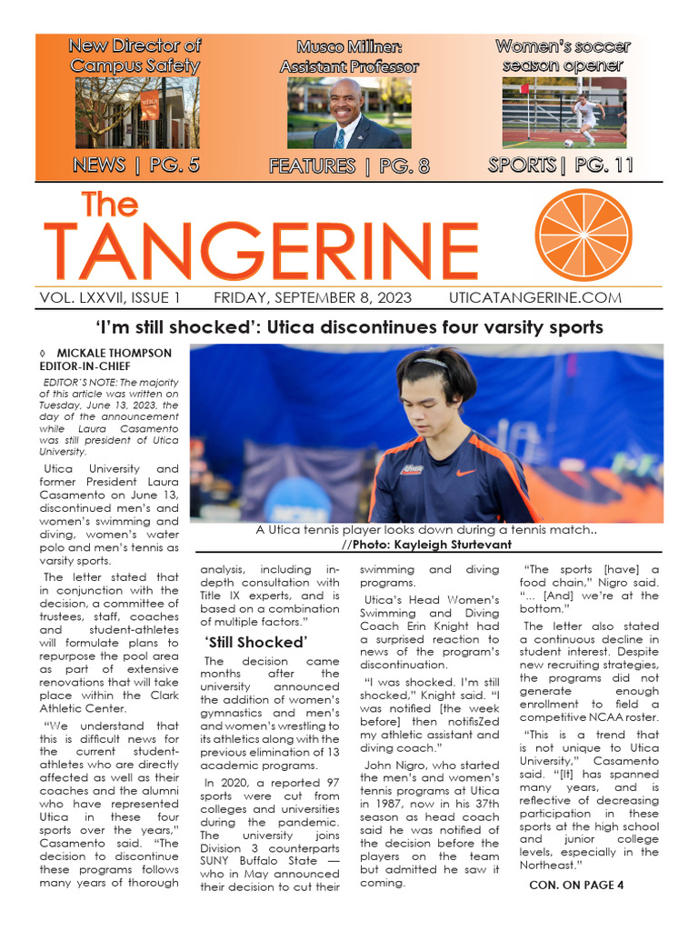 The Tangerine Vol 1 Indesgin Fall 2023 Correction PDF 1 | PDF | Provost ...