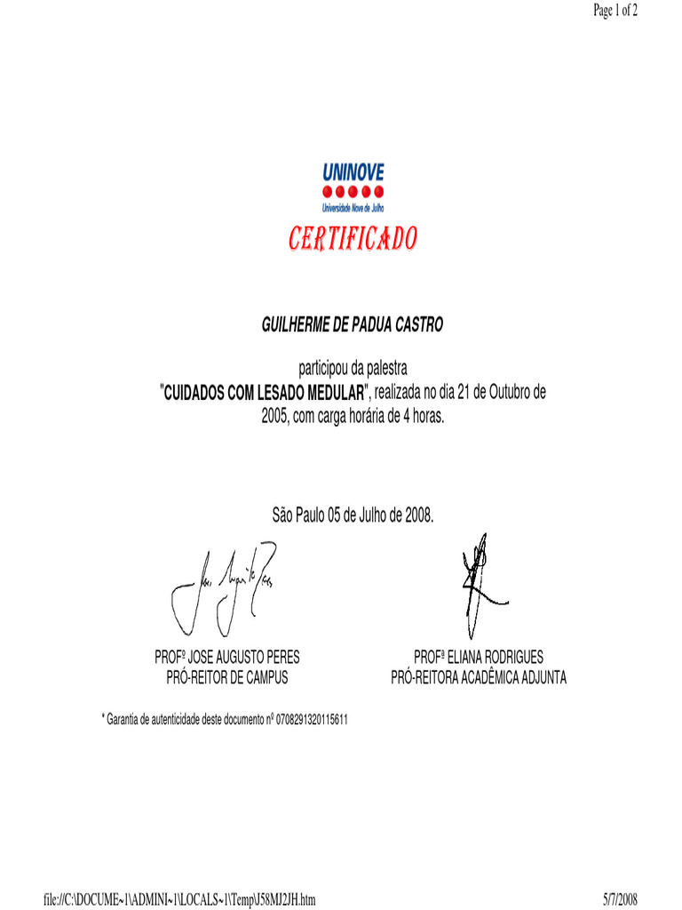 Cuidados Com Lesado Medular | PDF