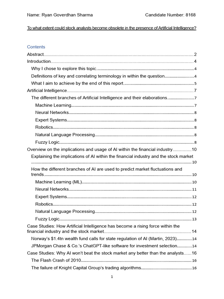 Ryan G Sharma - EPQ (Final) | PDF | Machine Learning | High Frequency ...