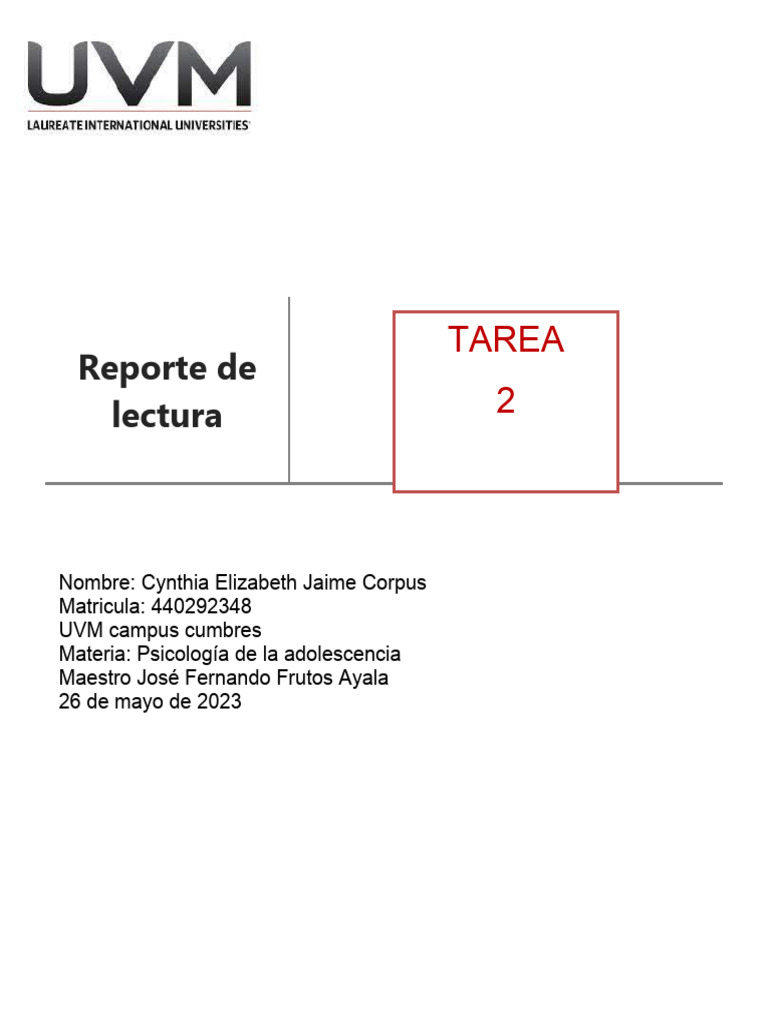 Portada Uvm | PDF | Adultos | Cognición