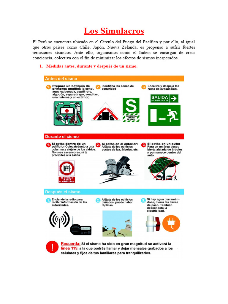 Los Simulacros | PDF | Temblores