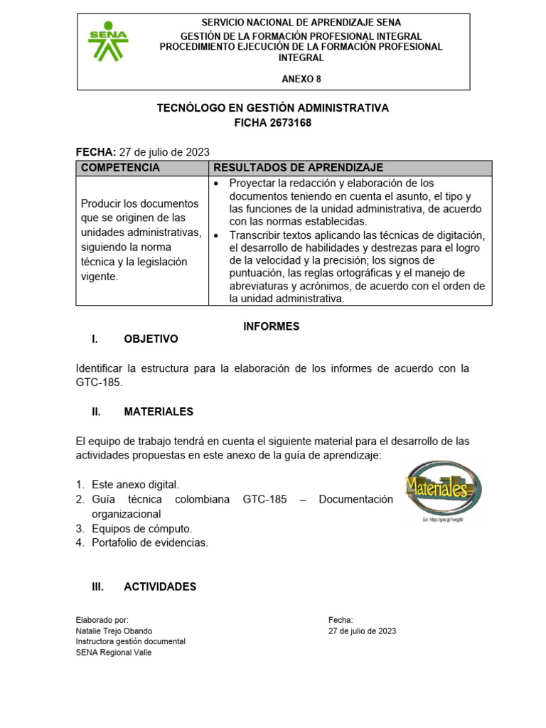 Anexo 8 - Informes Perea - 073026 | PDF