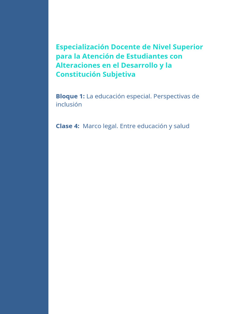 B1 - C4 - Marco Legal. Entre Educación y Salud | PDF | Enseñando ...