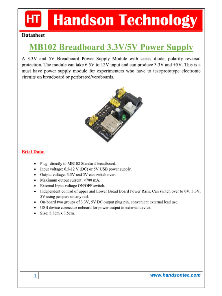 Breadboard Datasheet | PDF
