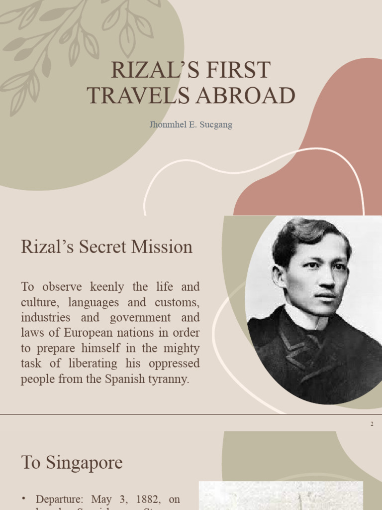 Rizal's European Journey 1882-1887 | PDF
