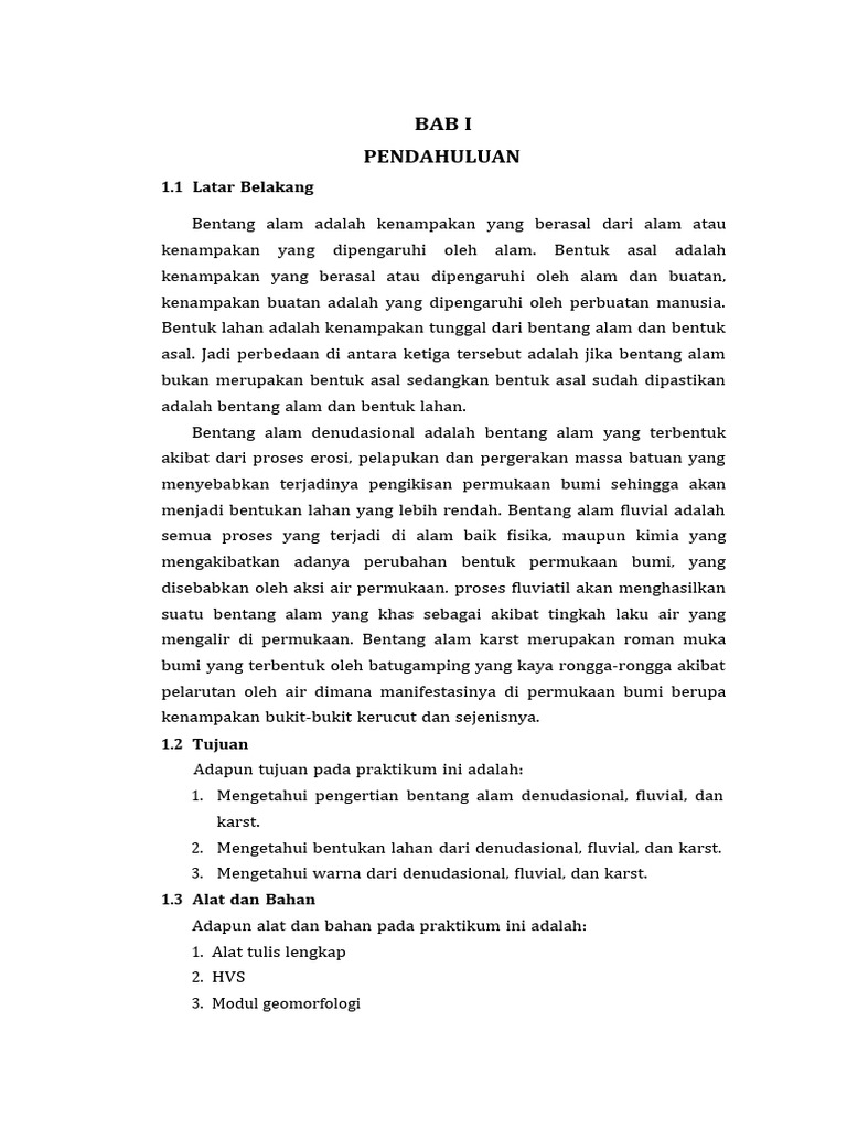 Geomorfo Puki Fluvial, Denudasi, Karst | PDF