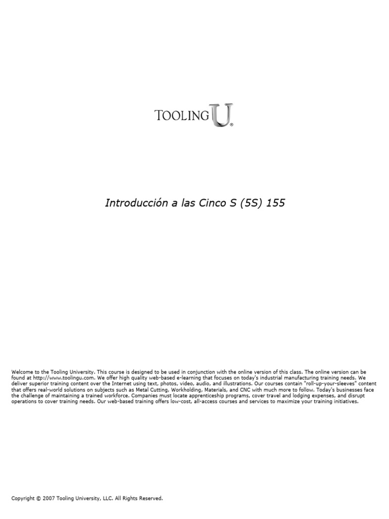 Introduccion A Las Cinco S (5s) 155 | PDF