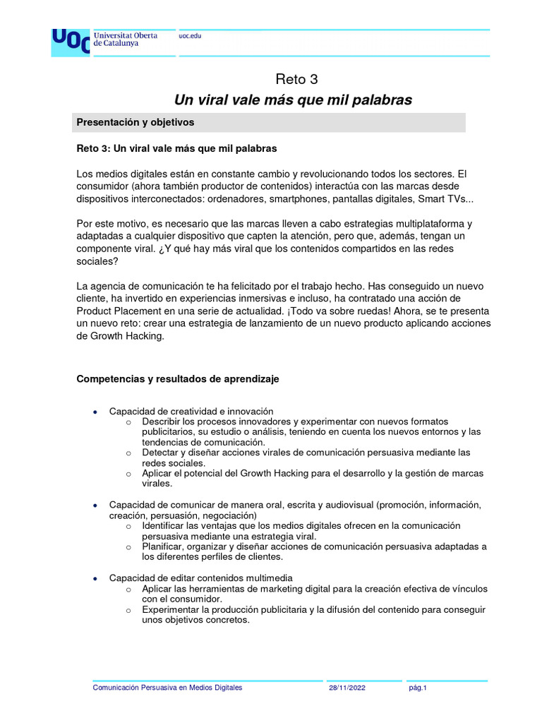CPMD Reto3 | PDF | Publicidad | Marketing