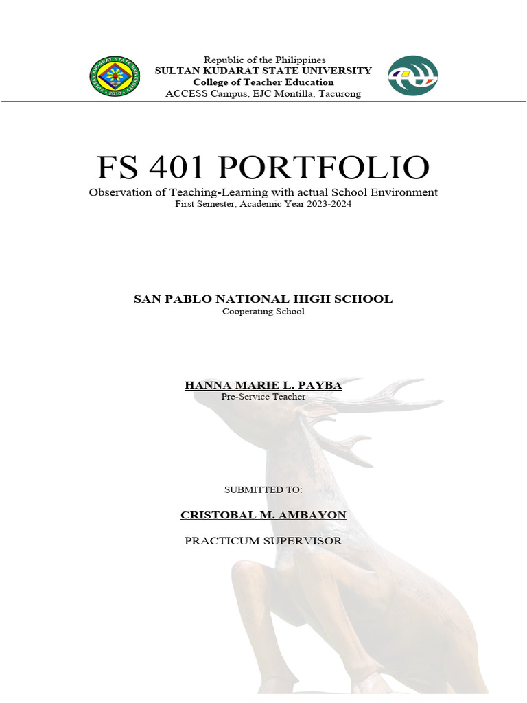 FS 1 Edited | PDF | Classroom | Learning