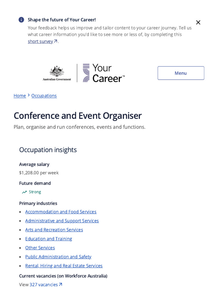 Conference & Event Organiser Guide | PDF | Diploma | Employment