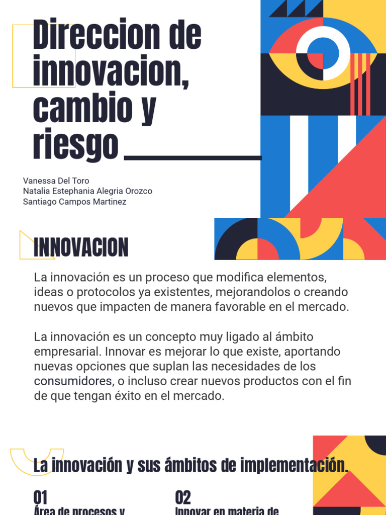 Direccion de Innovacion, Cambio y Riesgo. | PDF | Innovación | Riesgo
