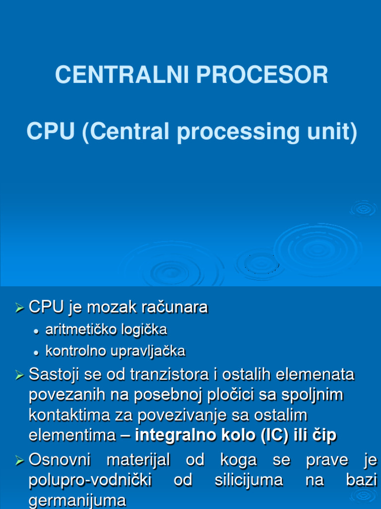 6 Centralni-Procesor | PDF