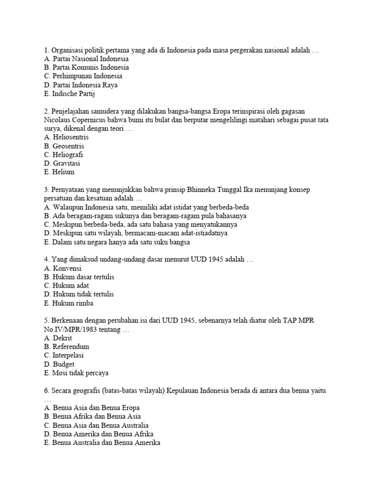 SOAL SIMULASI UJIAN CPNS 5 | PDF