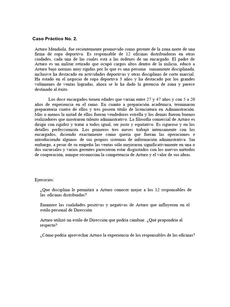 Caso Práctico No. 2. | PDF