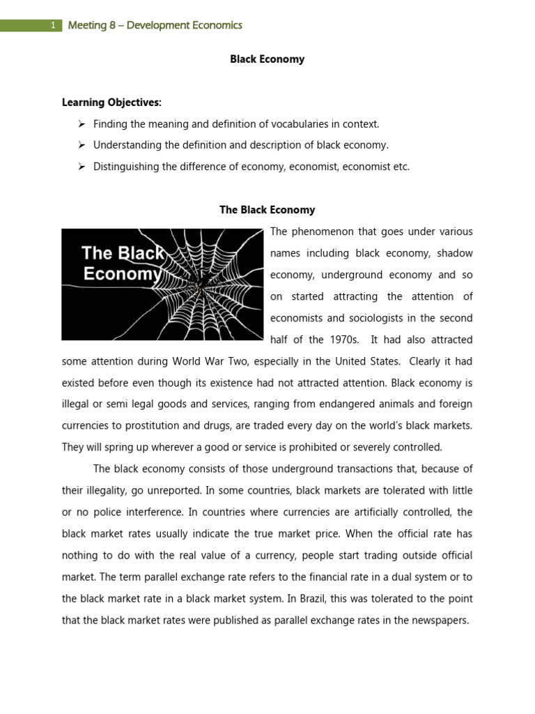 m8. Black Economy | PDF | Black Market | Economics