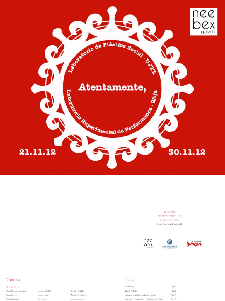 Catálogo Atentamente 2012 | PDF | Arte de performance | Pollo