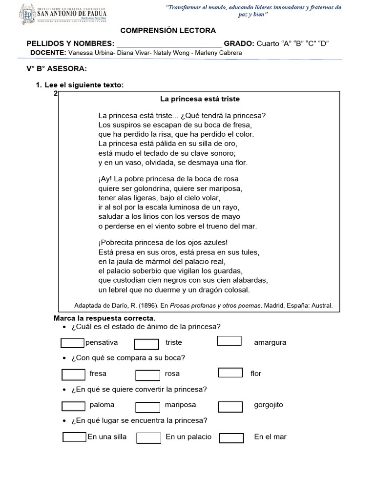 Lectura - La Princesa | PDF