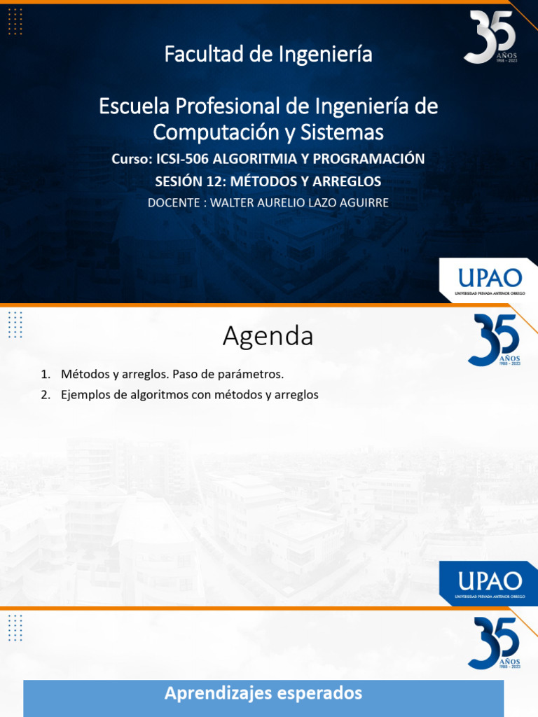 PPT-ICSI-ALGOYPROG-ALGOYPROG-Clase N°-12-METODOS Y ARREGLOS-35-RV | PDF | Parámetro ...