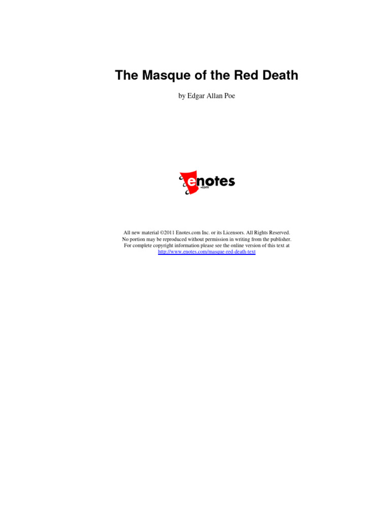 The Masque of The Red Death EText | PDF | Edgar Allan Poe