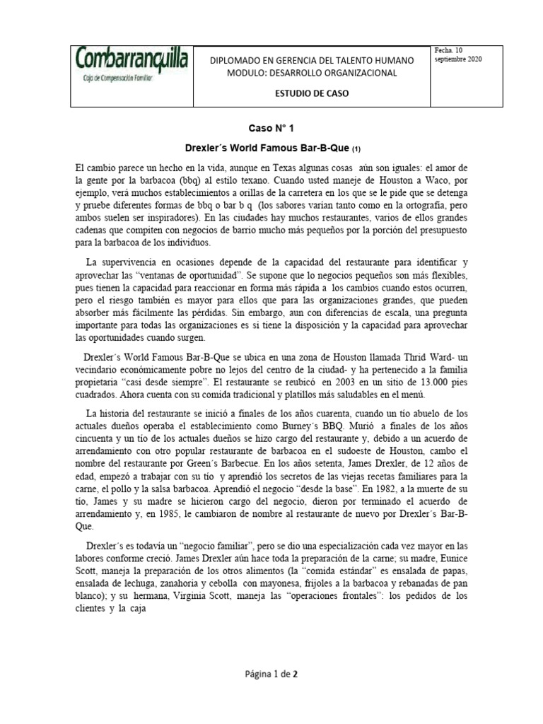 Caso #1 Dexler | PDF | Parilla | Cocina occidental