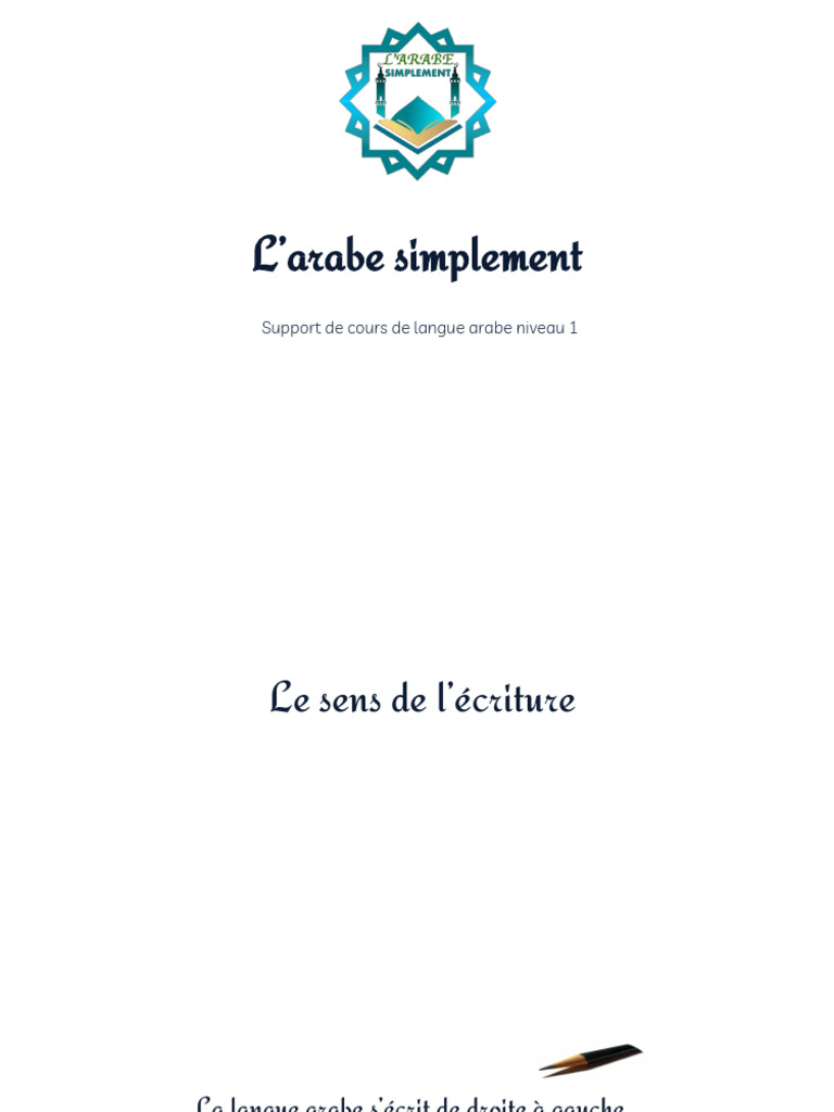 Lire Et Écrire l'Arabe Simplement | PDF