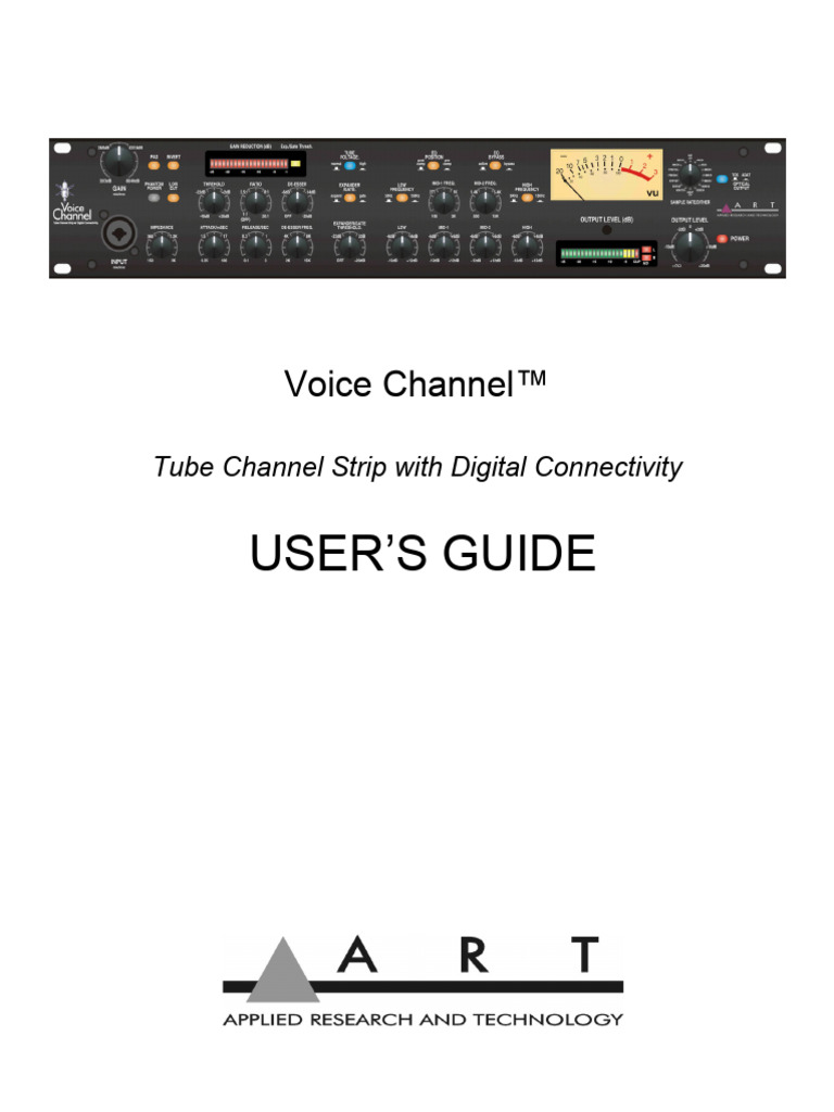 Art Voice Channel Manual | Download Free PDF | Equalization (Audio) | Microphone