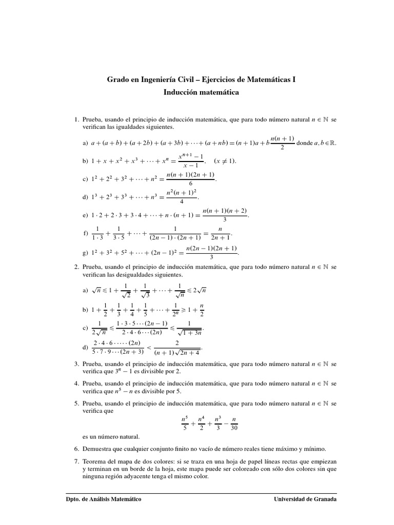 Matematicas I Induccion Matematica | Descargar gratis PDF | Triángulo ... Matematicas I Induccion Matematica | Descargar gratis PDF | Triángulo ...