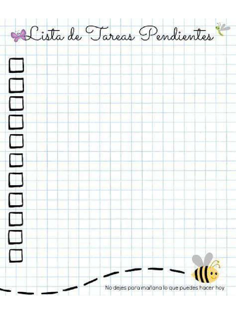 Lista de Pendientes Imprimible | PDF