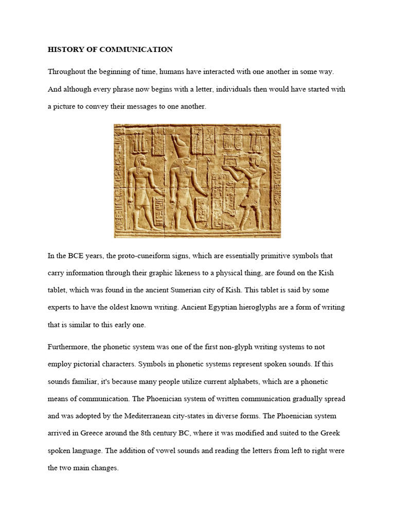 History of Communication Pre Mechanical Era | PDF | Cuneiform | Writing
