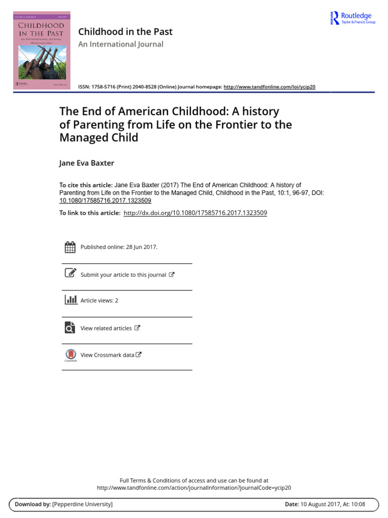 History of American Parenting Trends | PDF