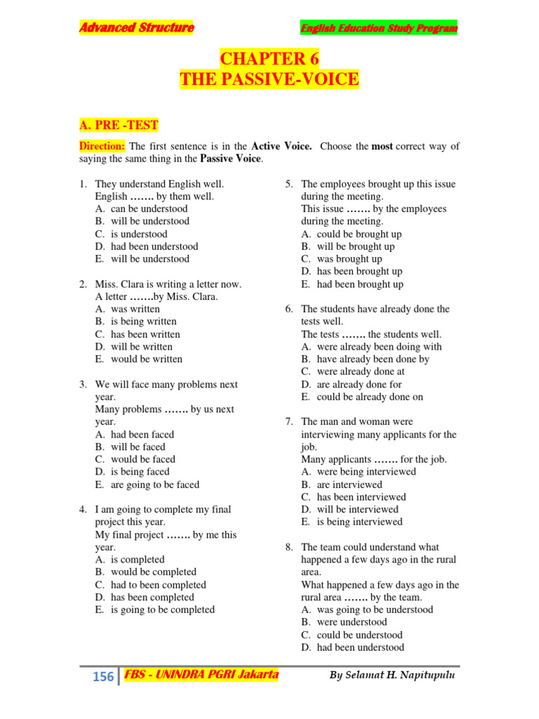 Advanced Passive Voice Structures | PDF | Verb | Grammatical Tense
