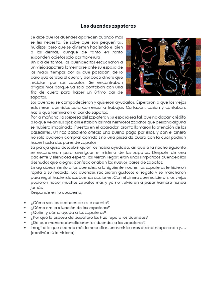 Los Duendes Zapateros - 062741 | PDF