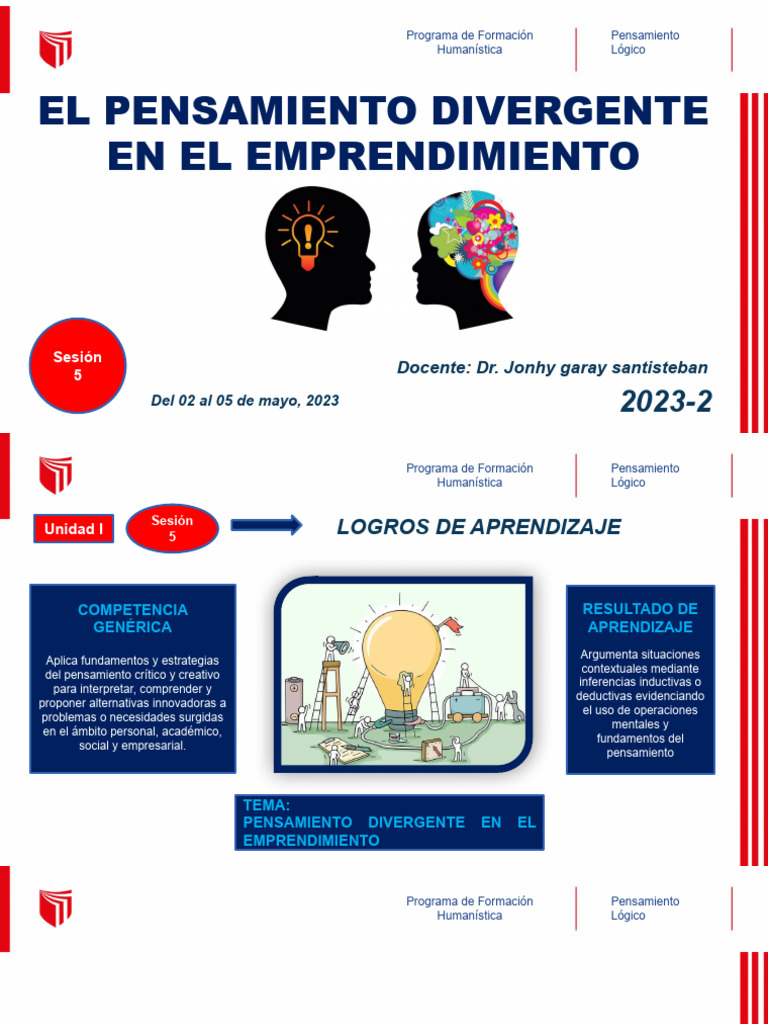 PPT_S05 | PDF | Iniciativa empresarial | Pensamiento