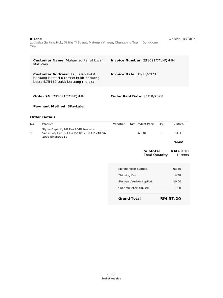 Invoice 231031C71HQN4H | PDF