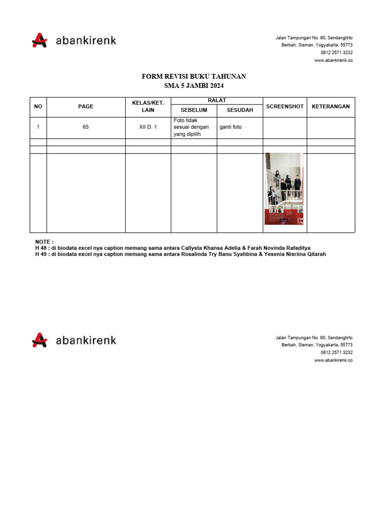 Form Revisi | PDF