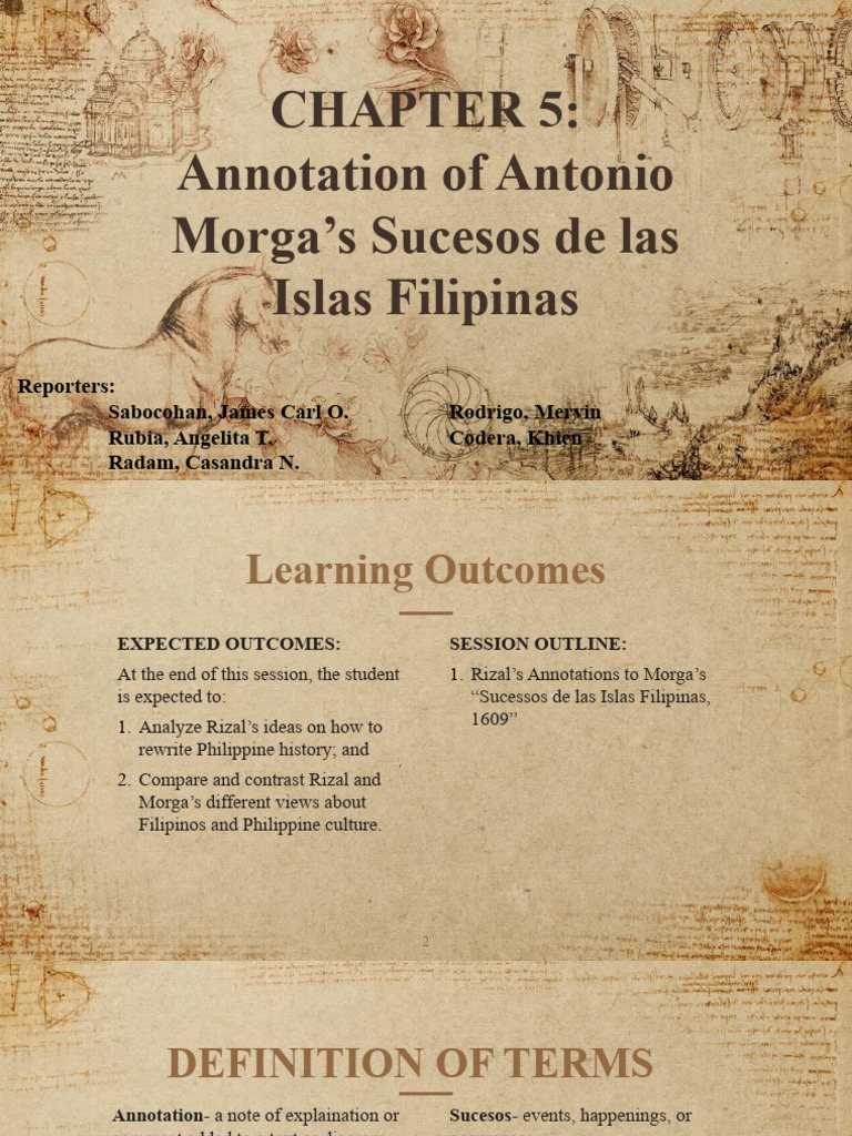 Annotation of Antonio Morga Sucesos de Las Islas Filipinas | PDF ...