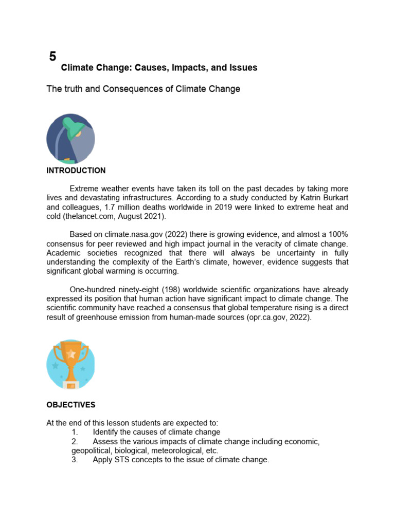STS MODULE 5 Climate Change | PDF | Climate Change | Climate