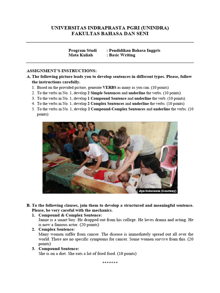 QUIZ Basic Writing | PDF