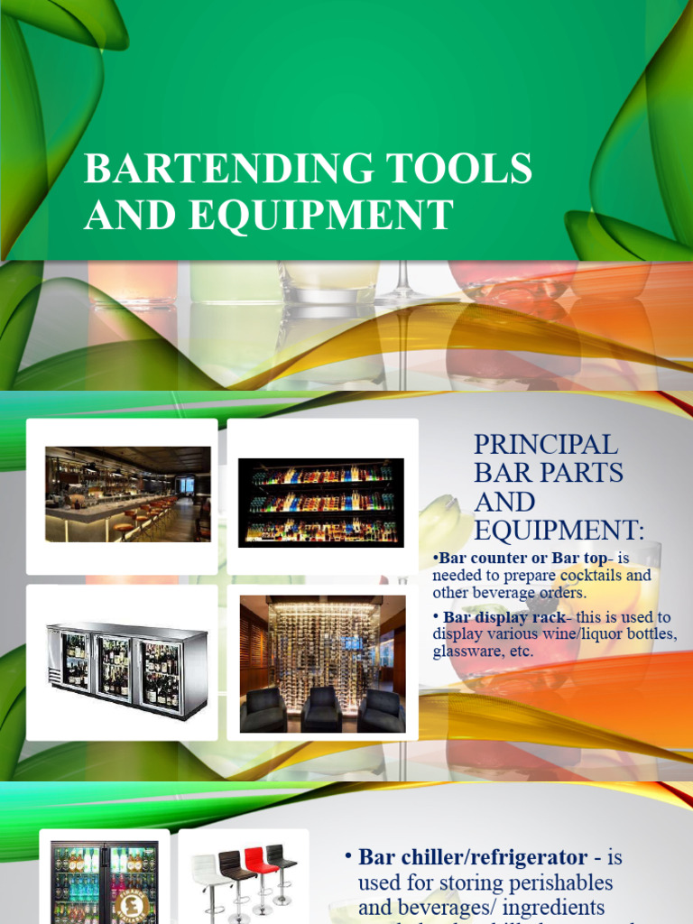 Bartending Tools And Equipment Pdf Bar Establishment Drink