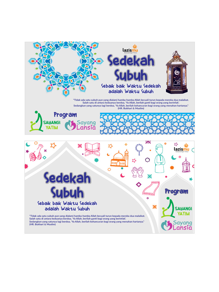 Desain Kencleng Sedekah Subuh | PDF