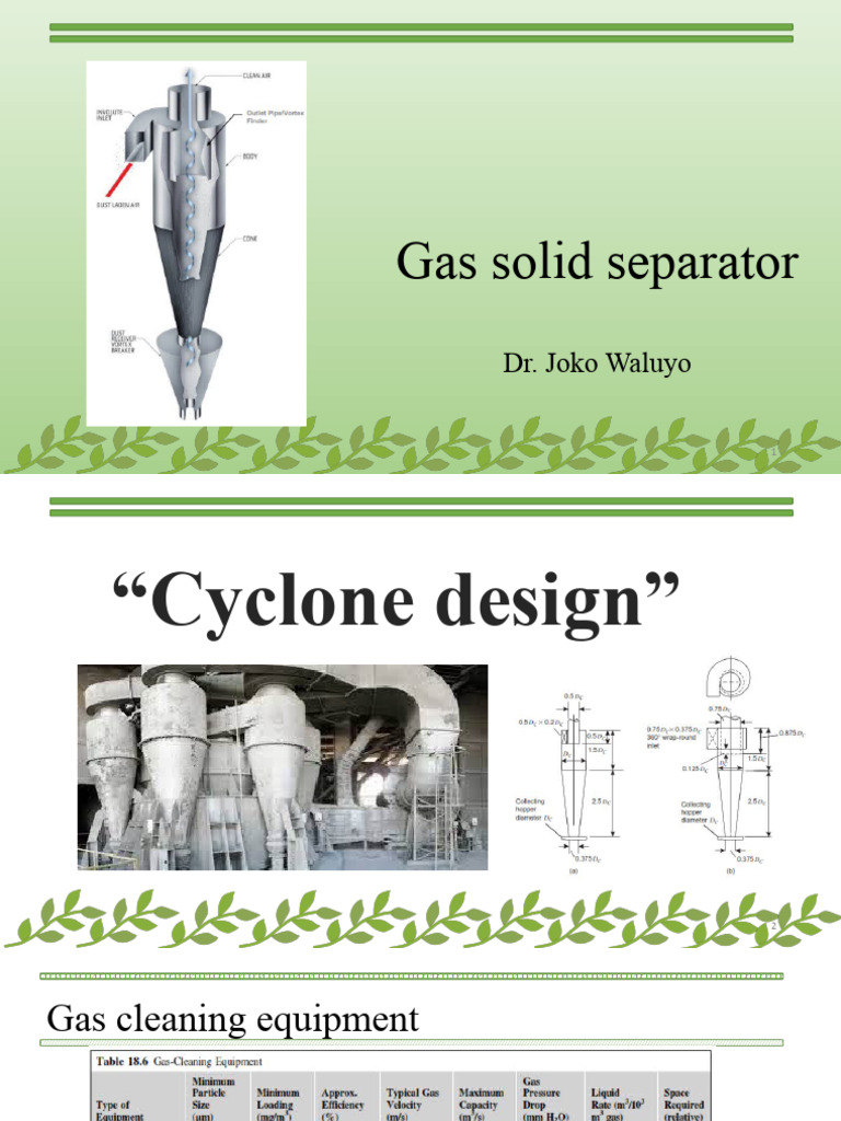 Gas-Solid Separator | PDF | Gases | Mechanical Engineering