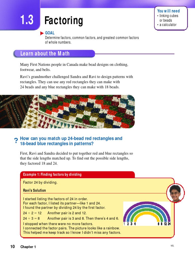 Factoring: L e A RN About The Math | PDF | Numbers | Area
