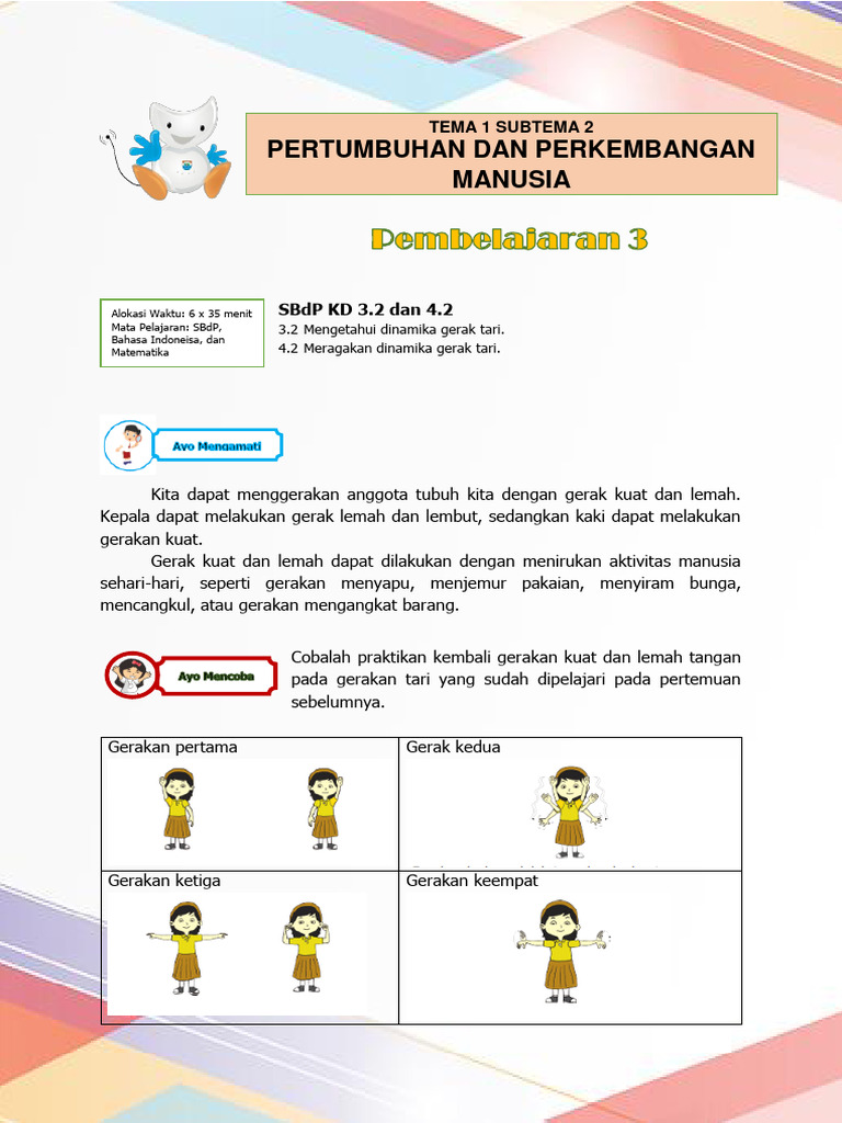 Bahan Ajar Kelas 3 Tema 1 SB 2 PB 3 | PDF