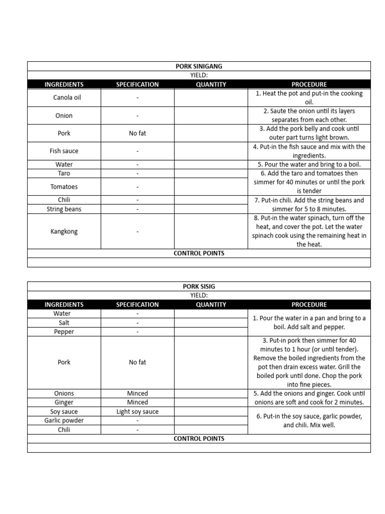 Recipe Guideline Manual (Pork and Beef) | PDF | Sauce | Stir Frying