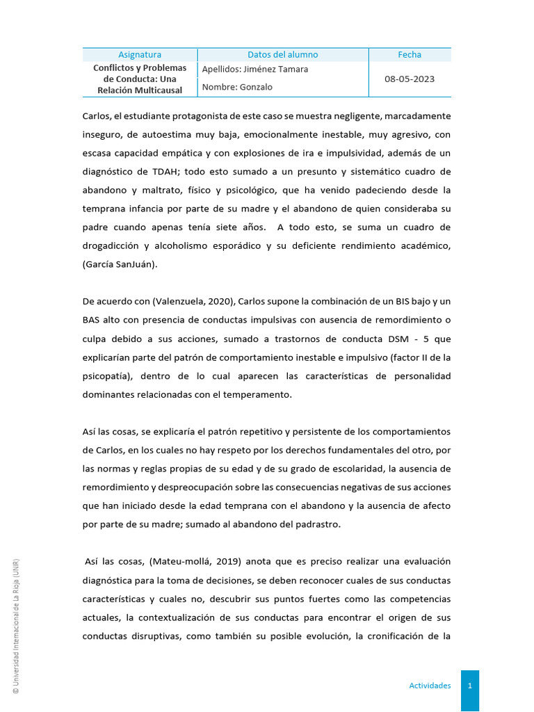 ANALISIS DE VARIABLES INDIVIDUALES | PDF | Comportamiento | Sicología