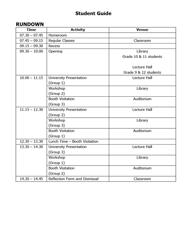 University Fair 2023 Student Handout | PDF | Theatre | Oral Literature