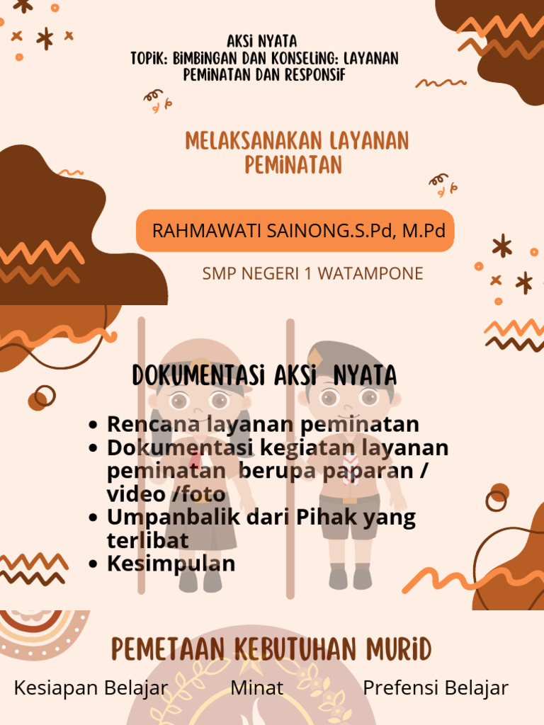 AKSI NYATA PMM Topik Bimbingan Dan Konseling Layanan Peminatan Dan Responsif | PDF
