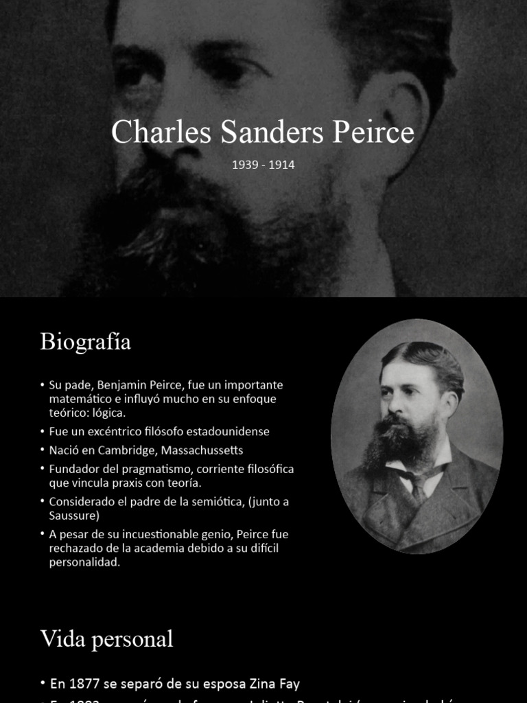 Biografía de Charles Sanders Peirce | PDF | Charles Sanders Peirce ...